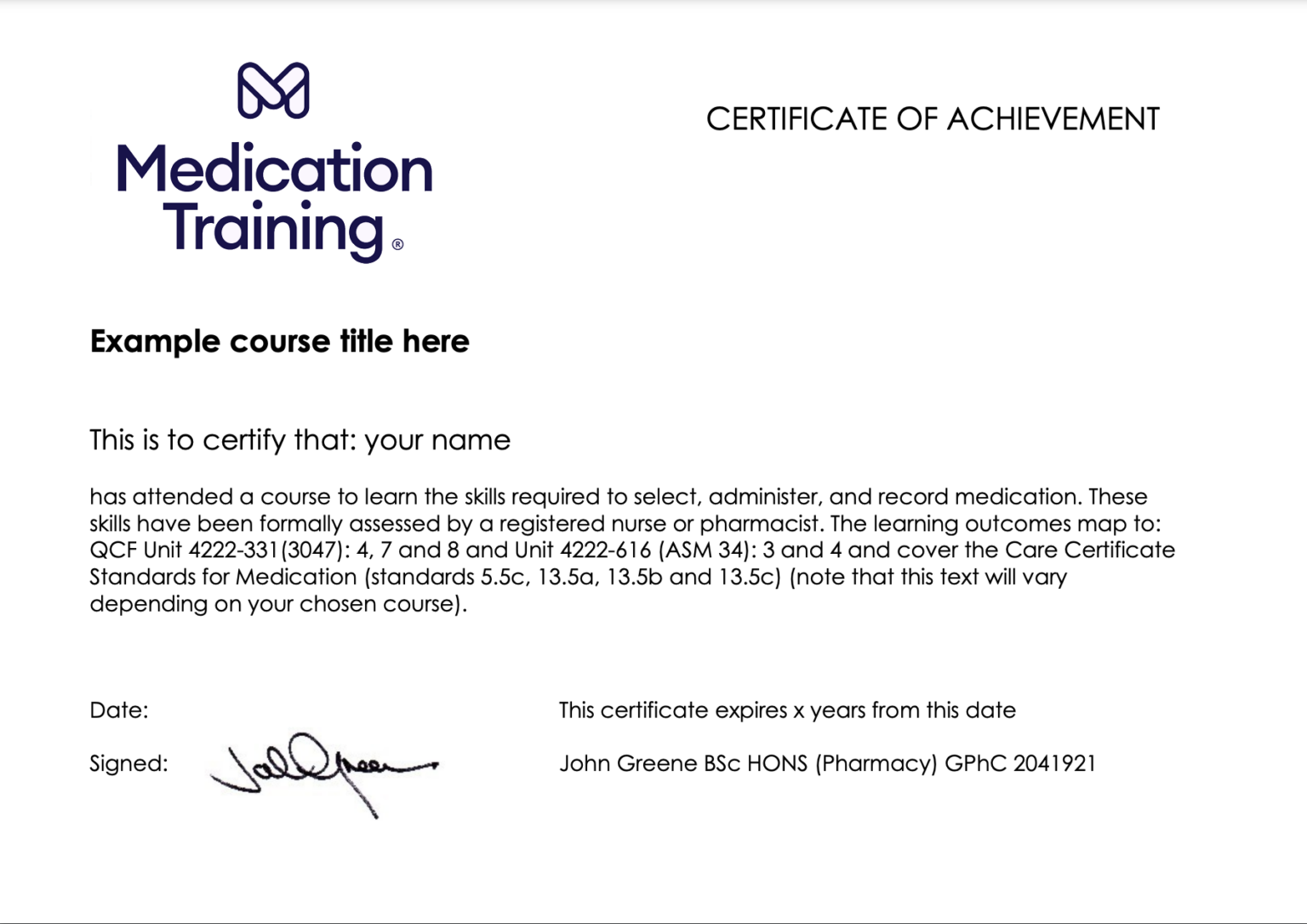 Administering Medication – Assessing Staff Competence Course